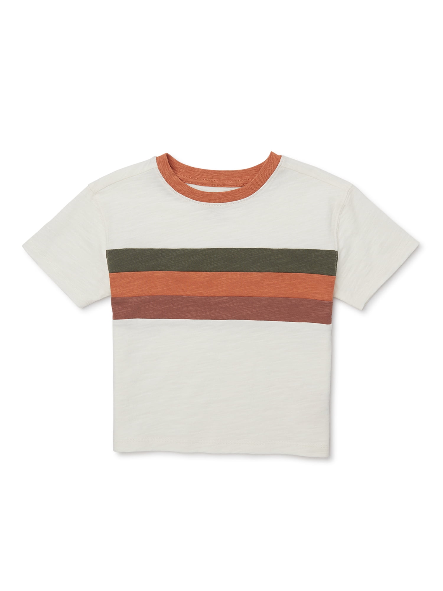 Toddler Striped Ringer Tee - 100% Organic Cotton - Walmart.com