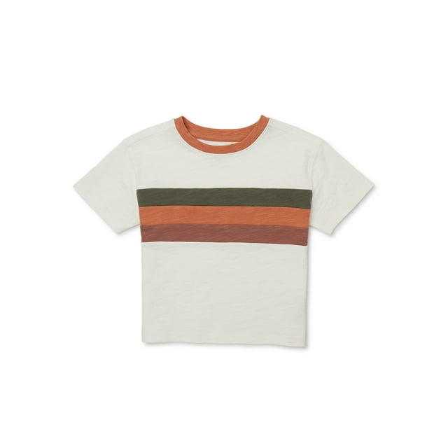Toddler Striped Ringer Tee - 100% Organic Cotton - Walmart.com