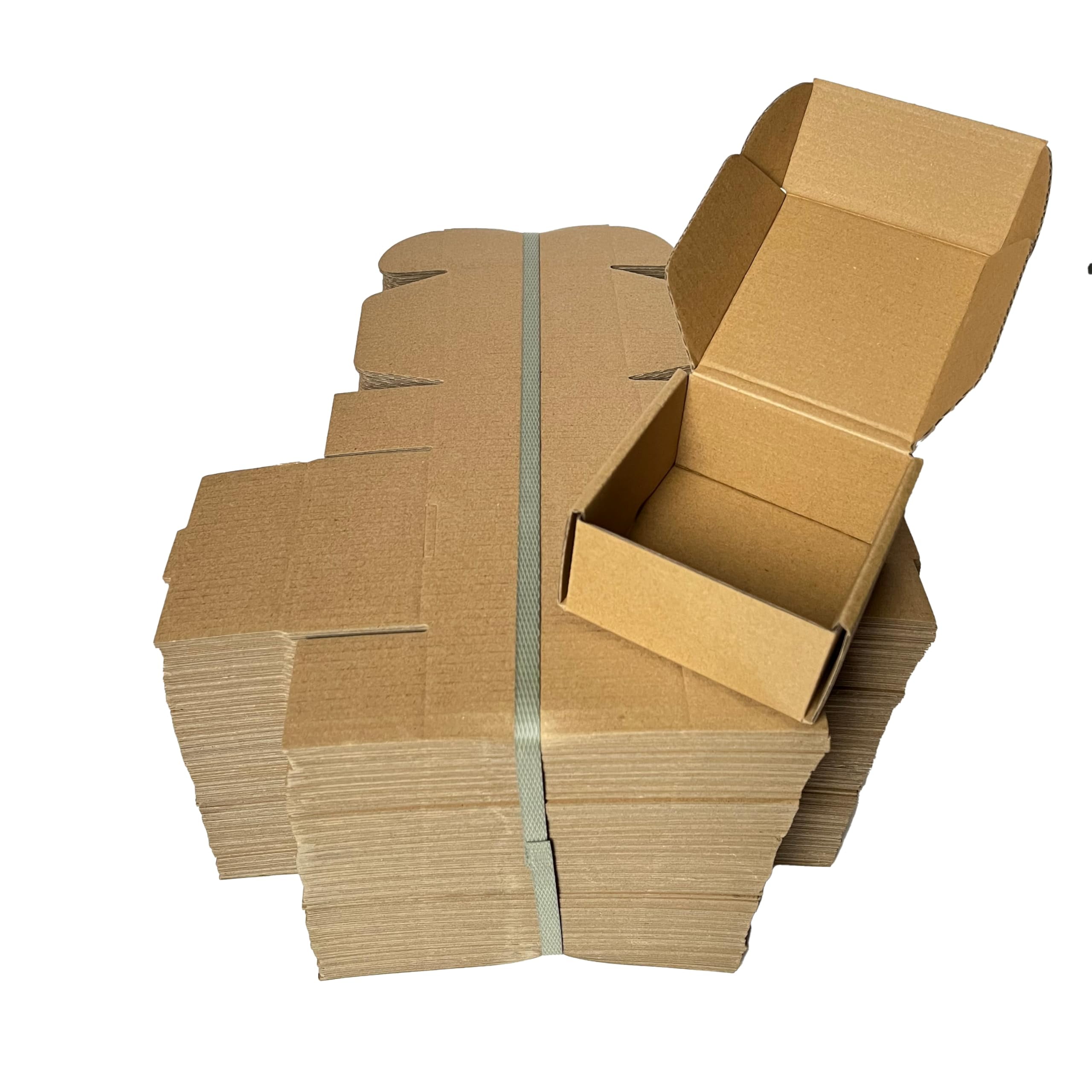 easycustomerlee 4x4x2 Small Shipping Boxes Set of 100 Brown Corrugated ...