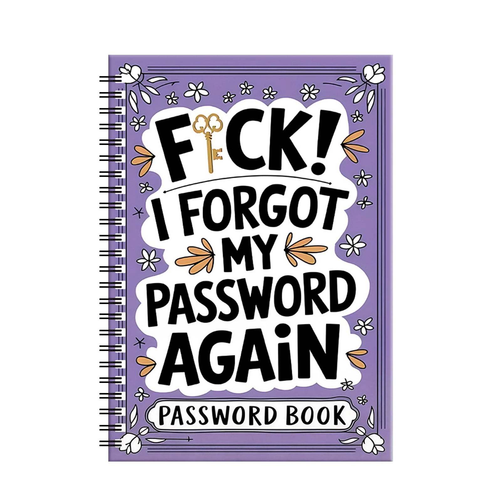 eative Spiral Password Lock Journal, Durable Spiral Binding Lined Pages ...