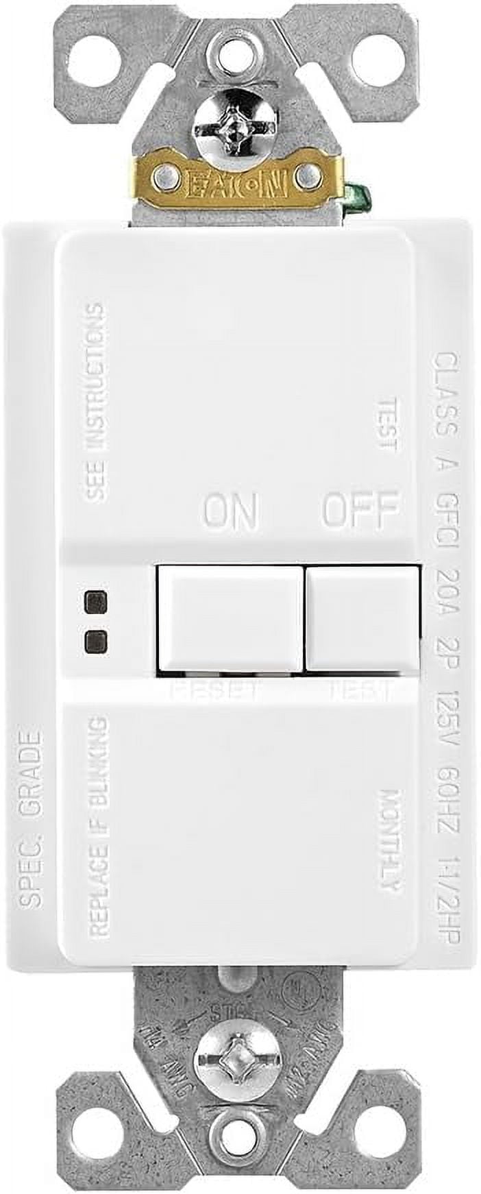 eaton gfci self-test 20a -125v blank face receptacle with standard size ...