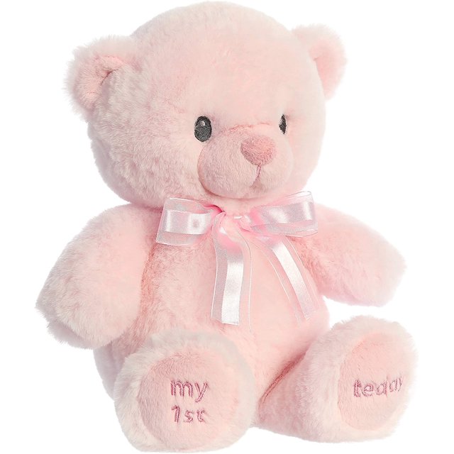 ebba - Medium My First Teddy - 12" Pink - Adorable Baby Stuffed Animal ...