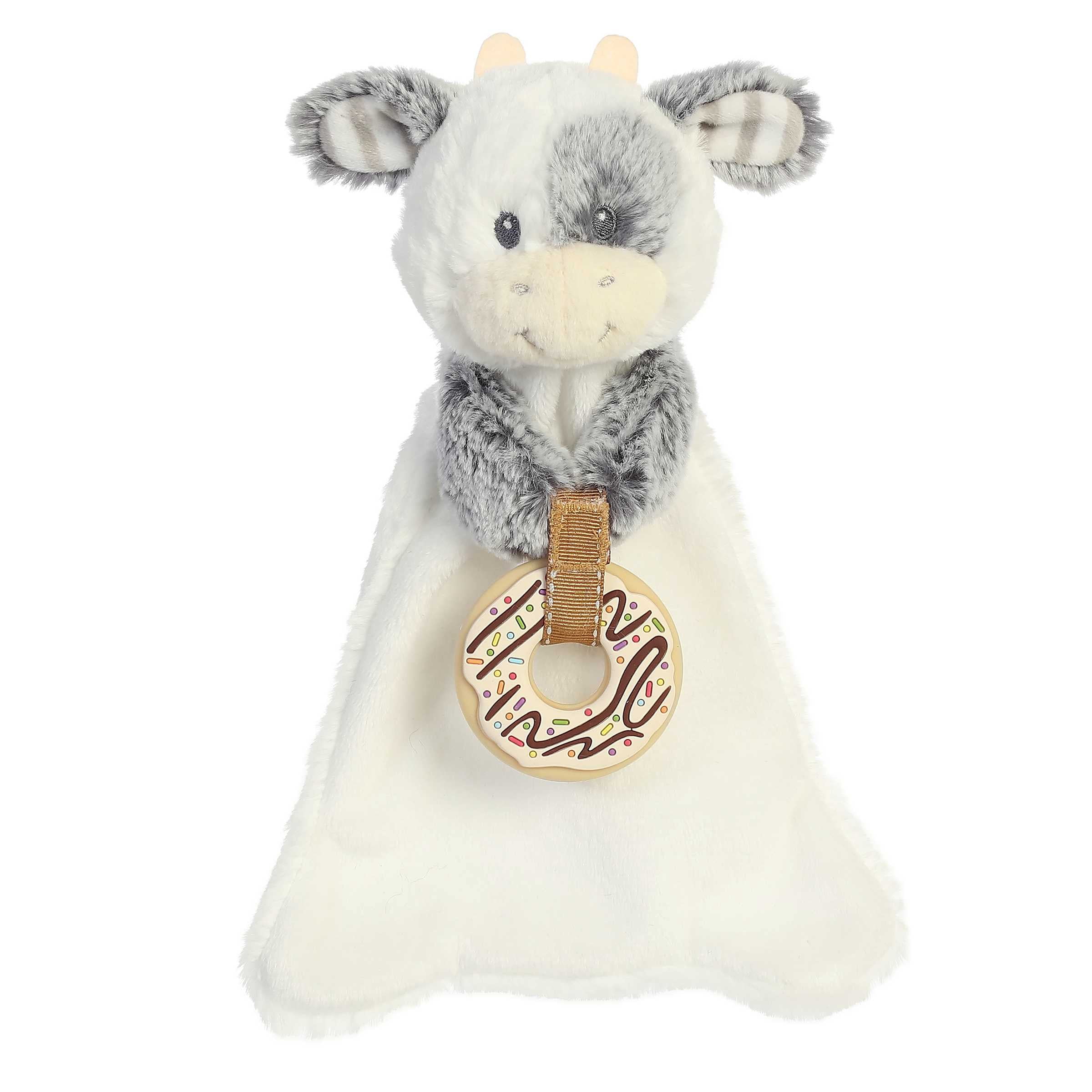 ebba - Medium White Cuddlers Teether - 10" Coby Cow - Playful Baby ...