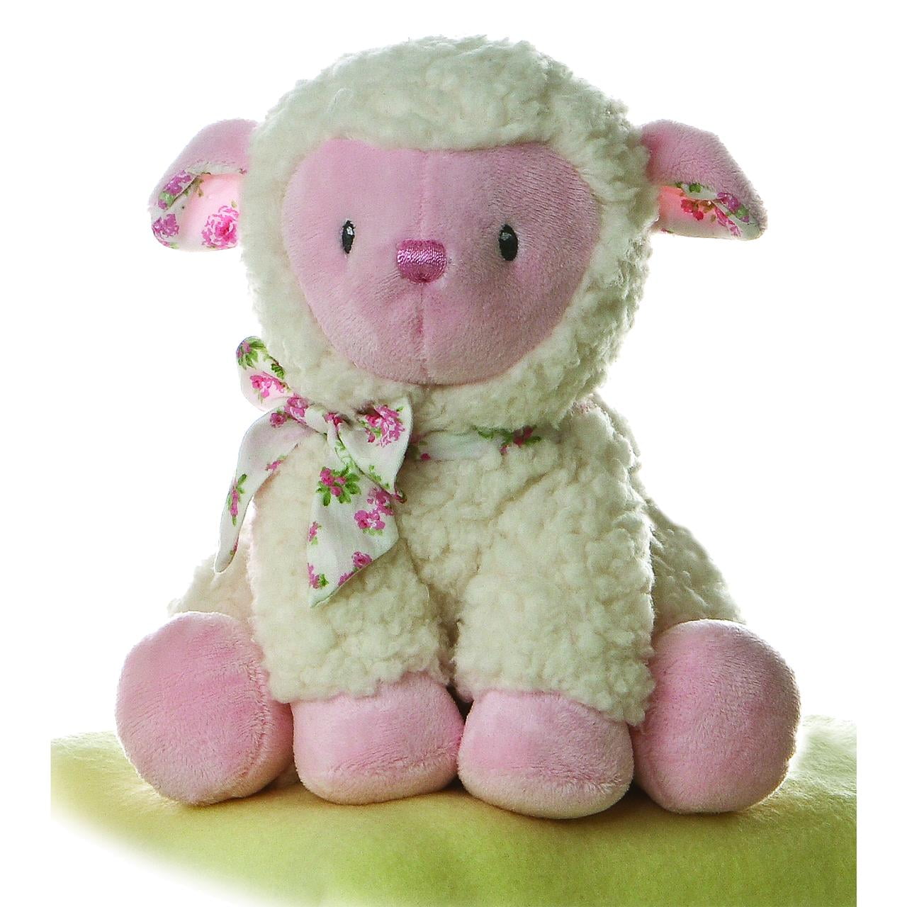 ebba - Small Pink Blessing Lamb - 9" Girl Lamb - Playful Baby Stuffed ...