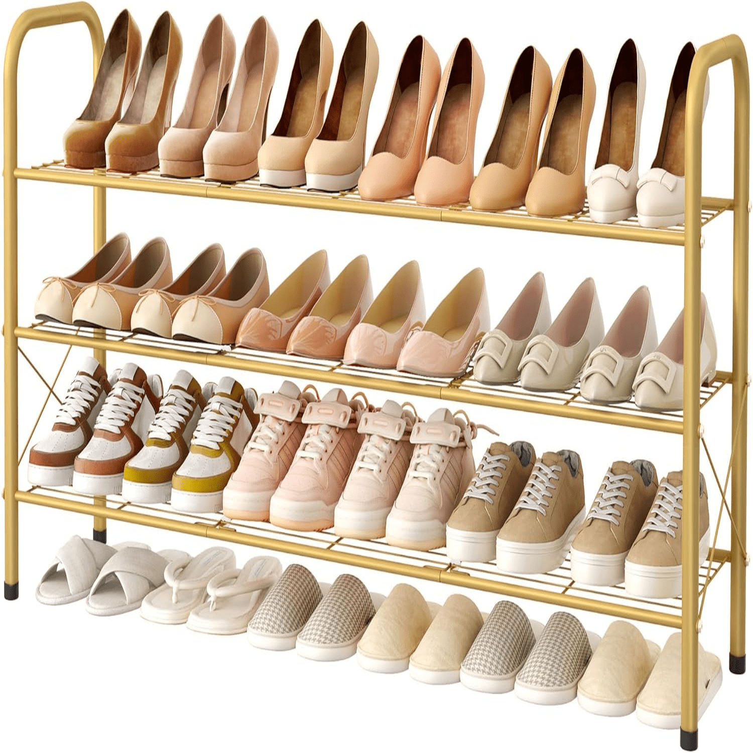 fyigbion 3 Tier Mesh Style Shoe Rack Entryway Shoe Shelf Shoe Storage ...