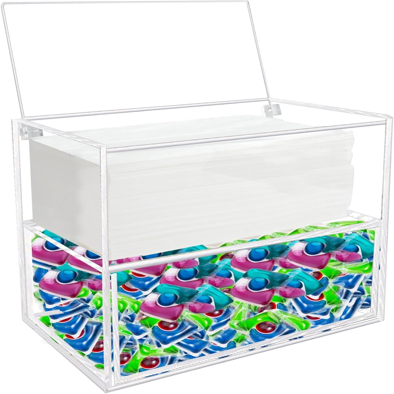 ebyiybnio Acrylic Laundry Dryer Sheet Holder Clear Dryer Sheets ...