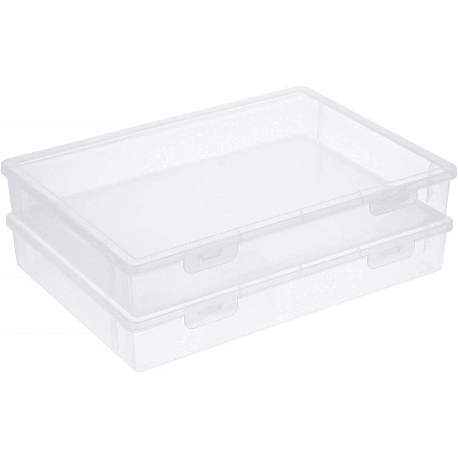 ebyiybnio Clear Plastic Storage with Flap Lid Multipurpose Craft ...