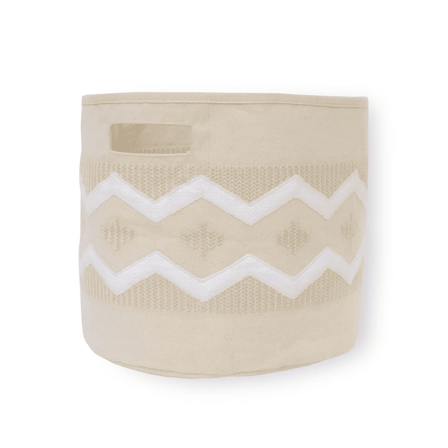 ebyiybnio Fabric Round Nursery Storage Basket Toy Storage Beige Boho 13 ...