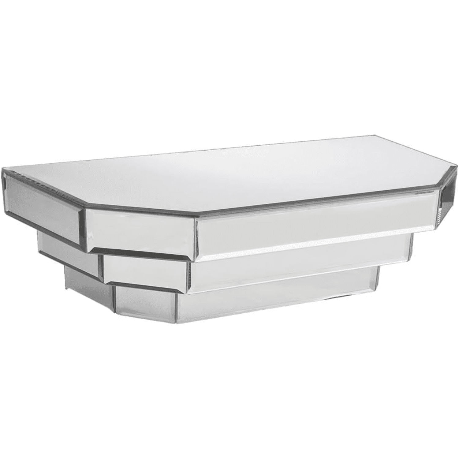 ebyiybnio Howard Elliot Mirrored Floating Wall Shelf for Decor Silver ...