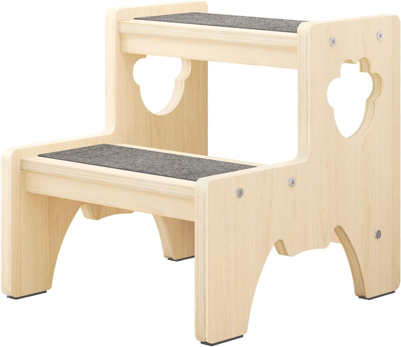 ebyiybnio Wooden Toddler Step Stool for Kids Two Step Stool Adults with ...