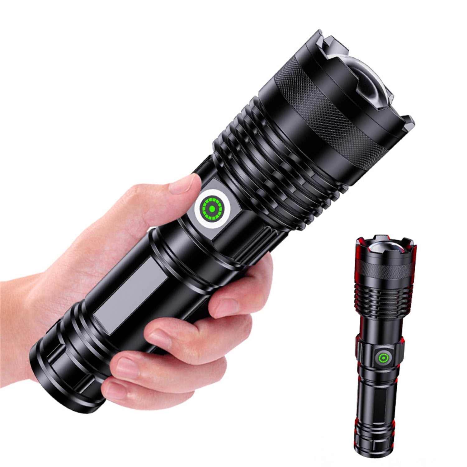 echargeable LED Flashlight,30W High Lumens, Super Bright Powerful ...