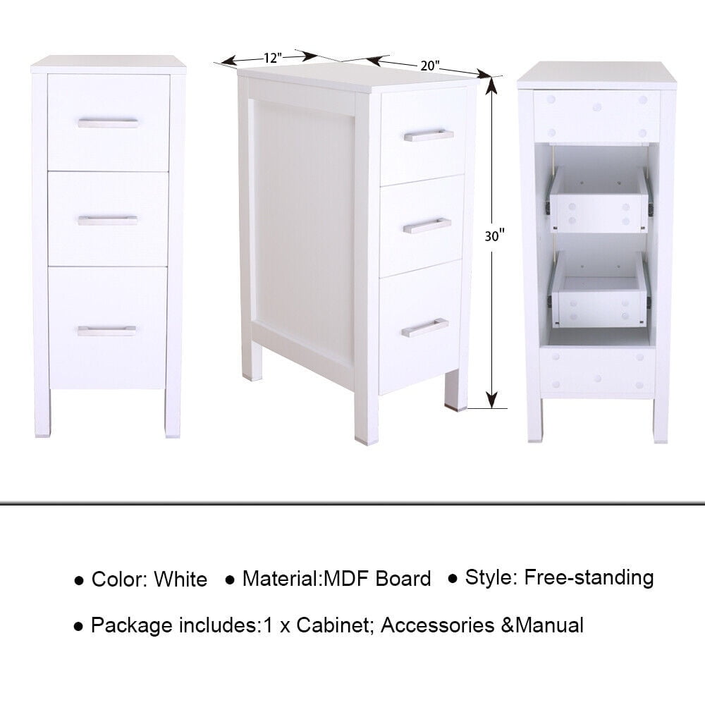 eclife 48" Bathroom Vanity Set Vessel Sink Faucet W/ Small Cabinet Combo white ceramic boat sink ...