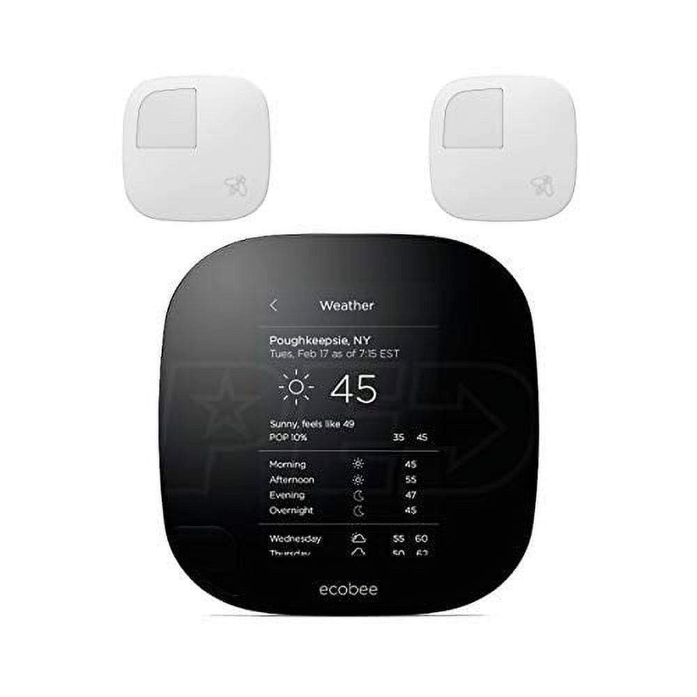ecobee 3 Lite Smart Thermostat 2nd Gen with 2 Room Sensors - Walmart.com