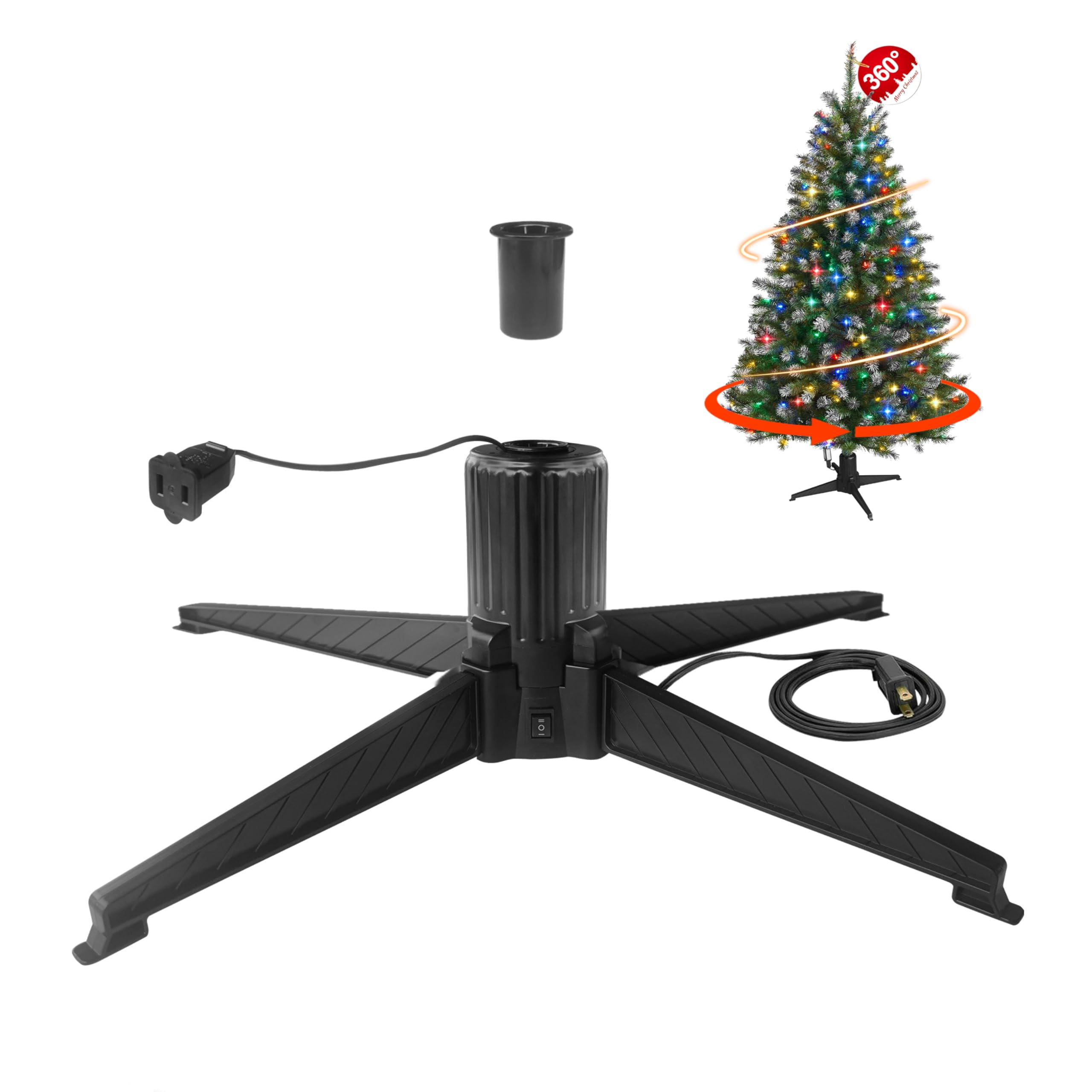 ectric Revolving Christmas Tree Stand 360 Degree Rotation, Heavy Duty ...