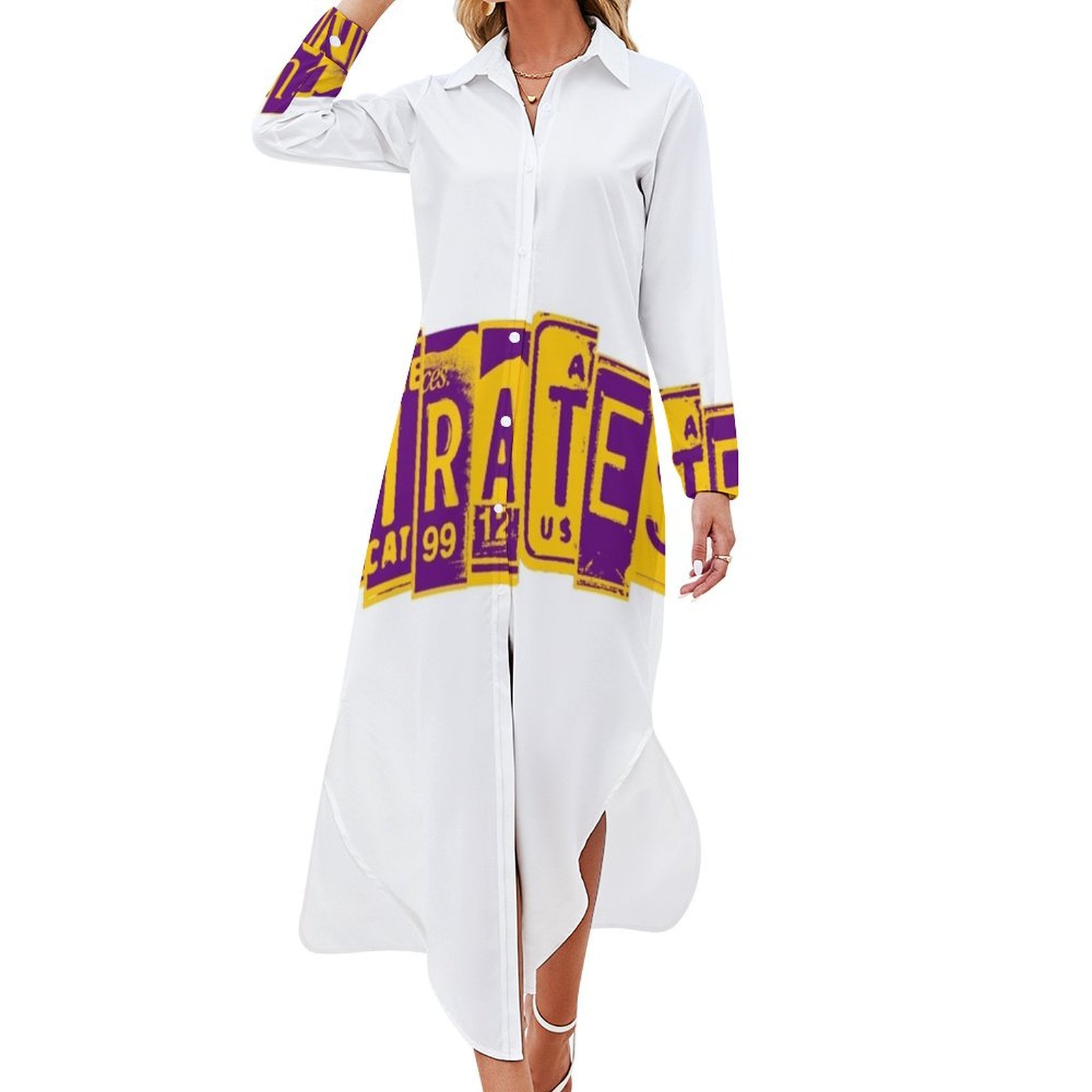 ecu pirates license plate Long Sleeved Shirt Dress fairy dress dress ...