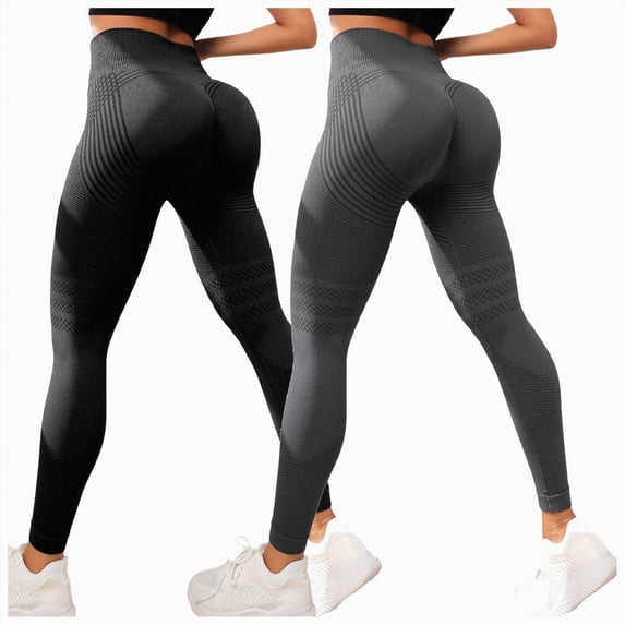 eczipvz 2 Pack 3D Leggings, Women's High Compression Butt Lifting ...