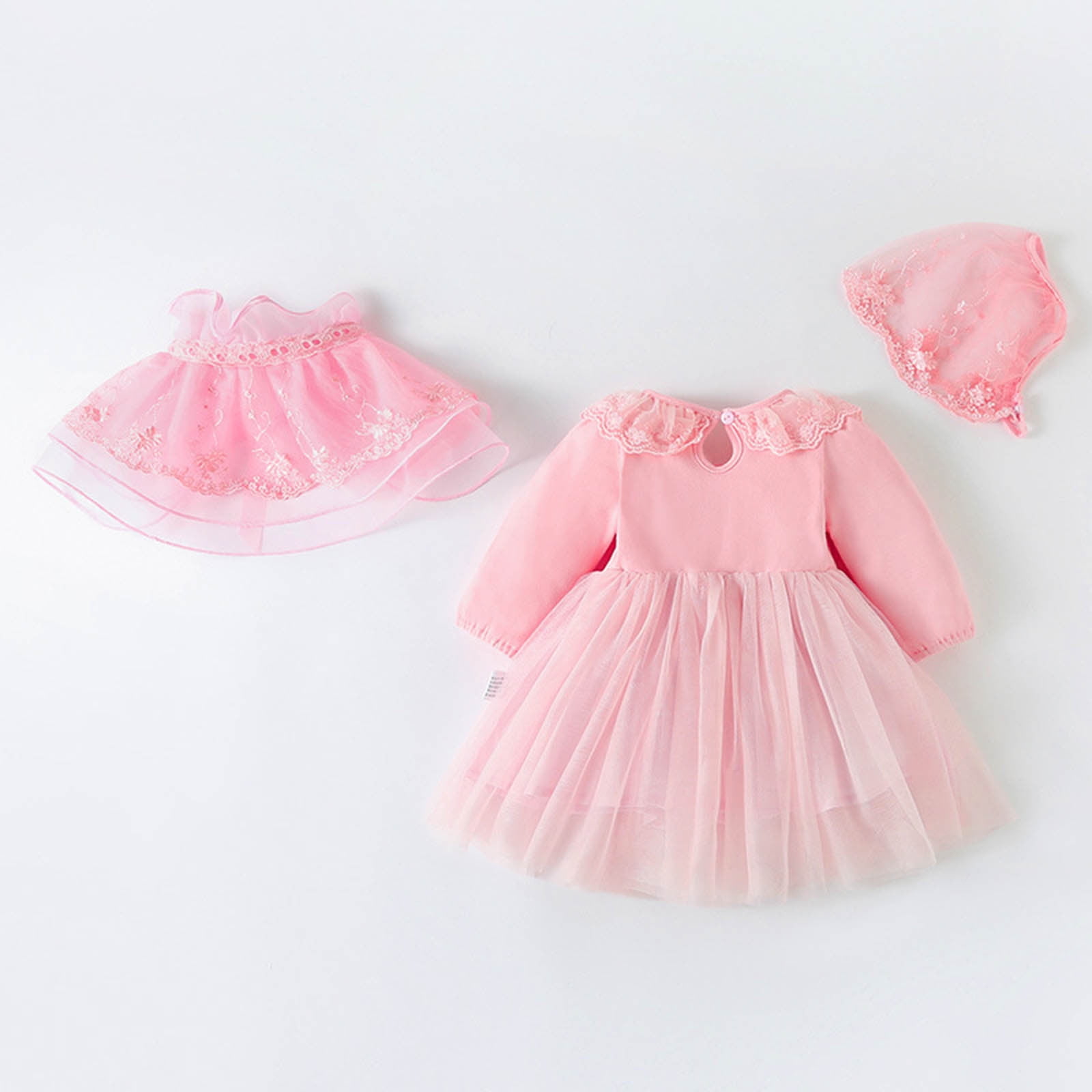 eczipvz Baby Girl Clothes Baby Girls Spring Tulle Solid Long Sleeve ...