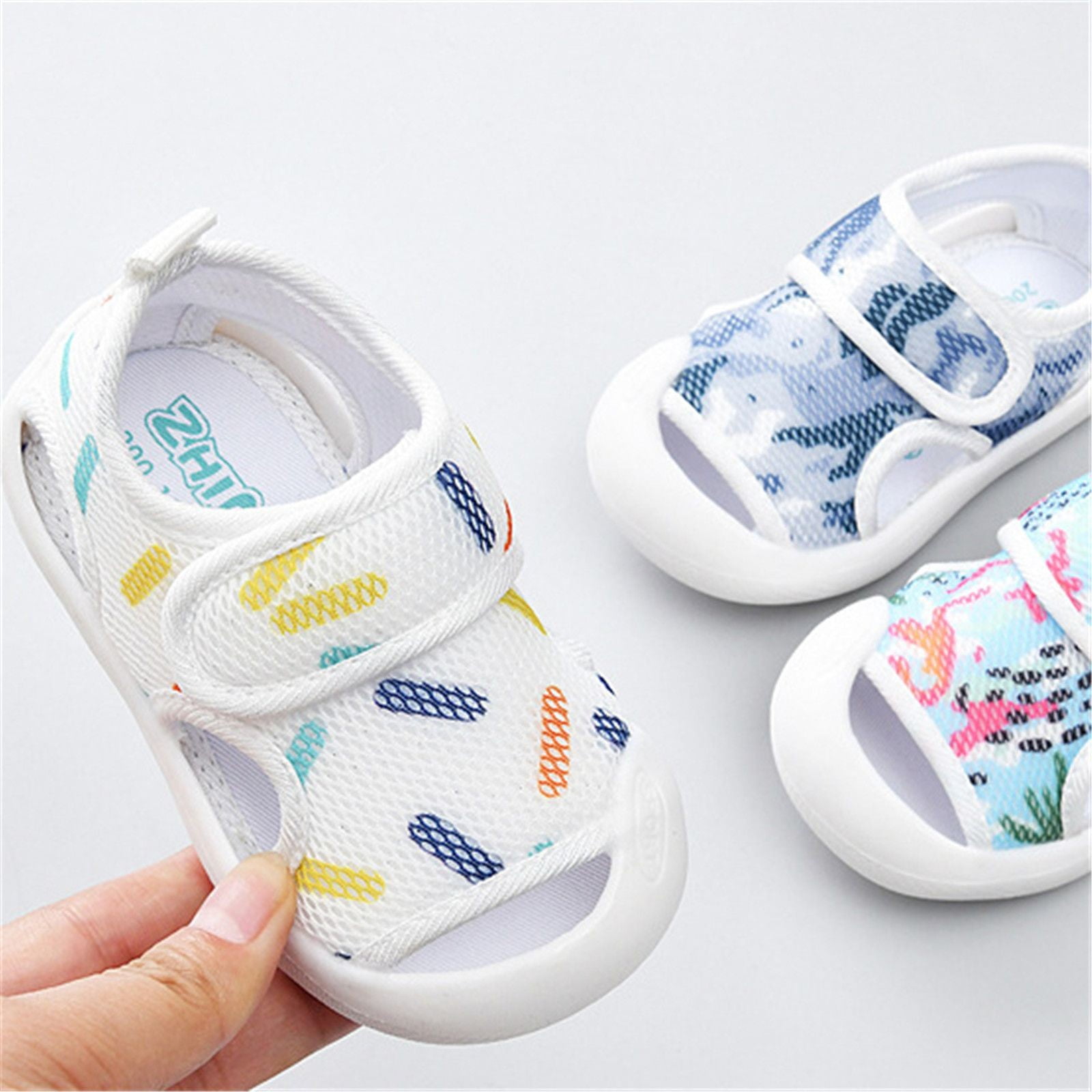 eczipvz Baby Shoes Summer Toddler Girls Boys Shoes Sandals Flat Bottom Non Slio Half Open Toe ...