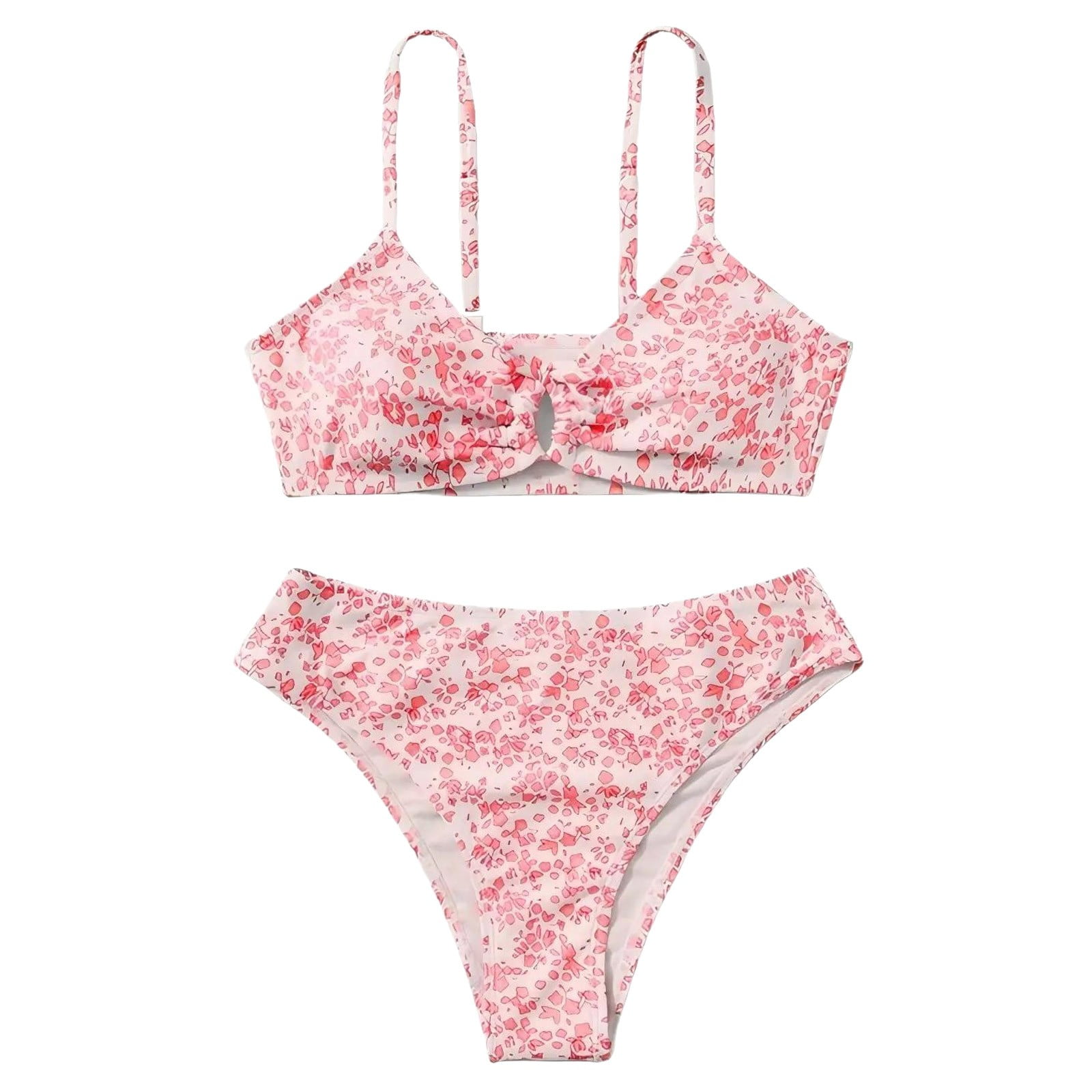 eczipvz Girl Bathing Suit Girl's 2 Piece Swimsuit Solid Spaghetti Strap ...