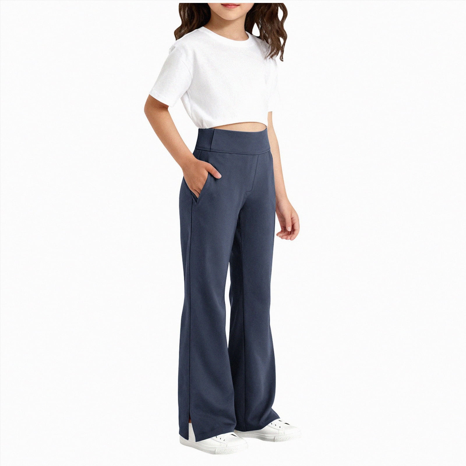 eczipvz Girl Leggings Size 10-12 Girl's Leggings Cross High Waisted ...