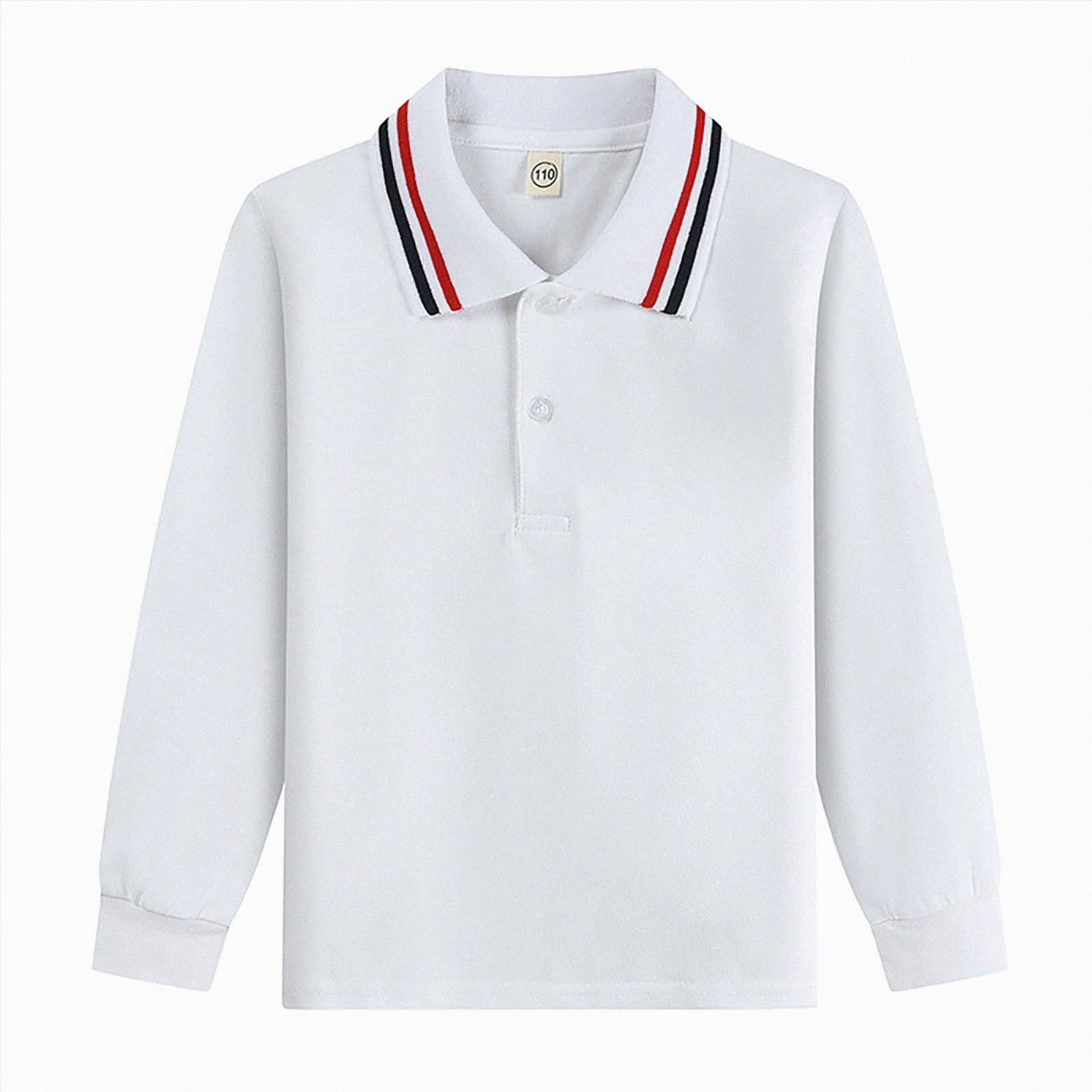 eczipvz Girls School Uniforms Girls' Long Sleeve Polo Shirt School ...