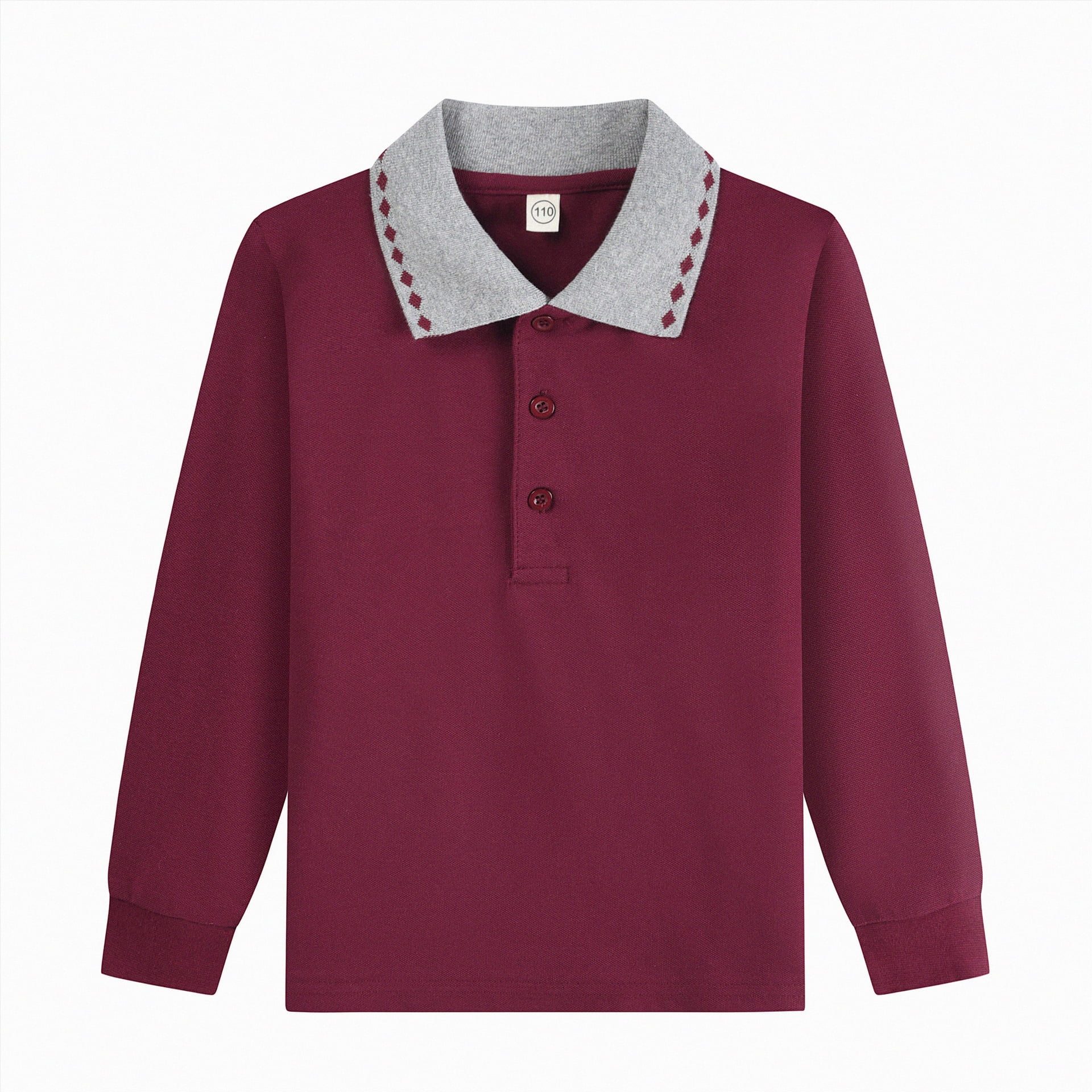 eczipvz Girls Uniform Shirt Girls' Uniform Long Sleeve Polo with Collar ...