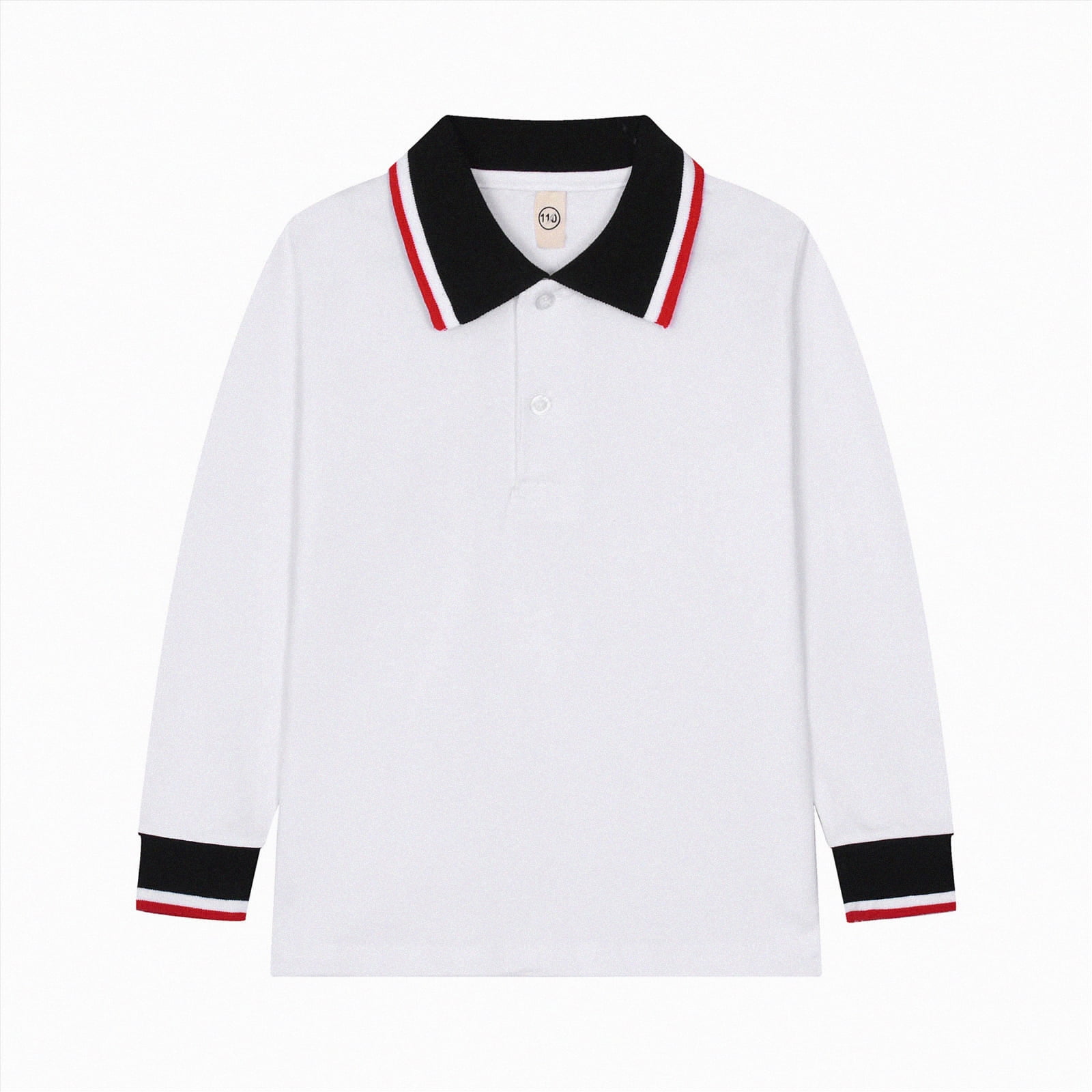 eczipvz Girls Uniform Shirt Girls' Uniform Long Sleeve Polo with Collar ...