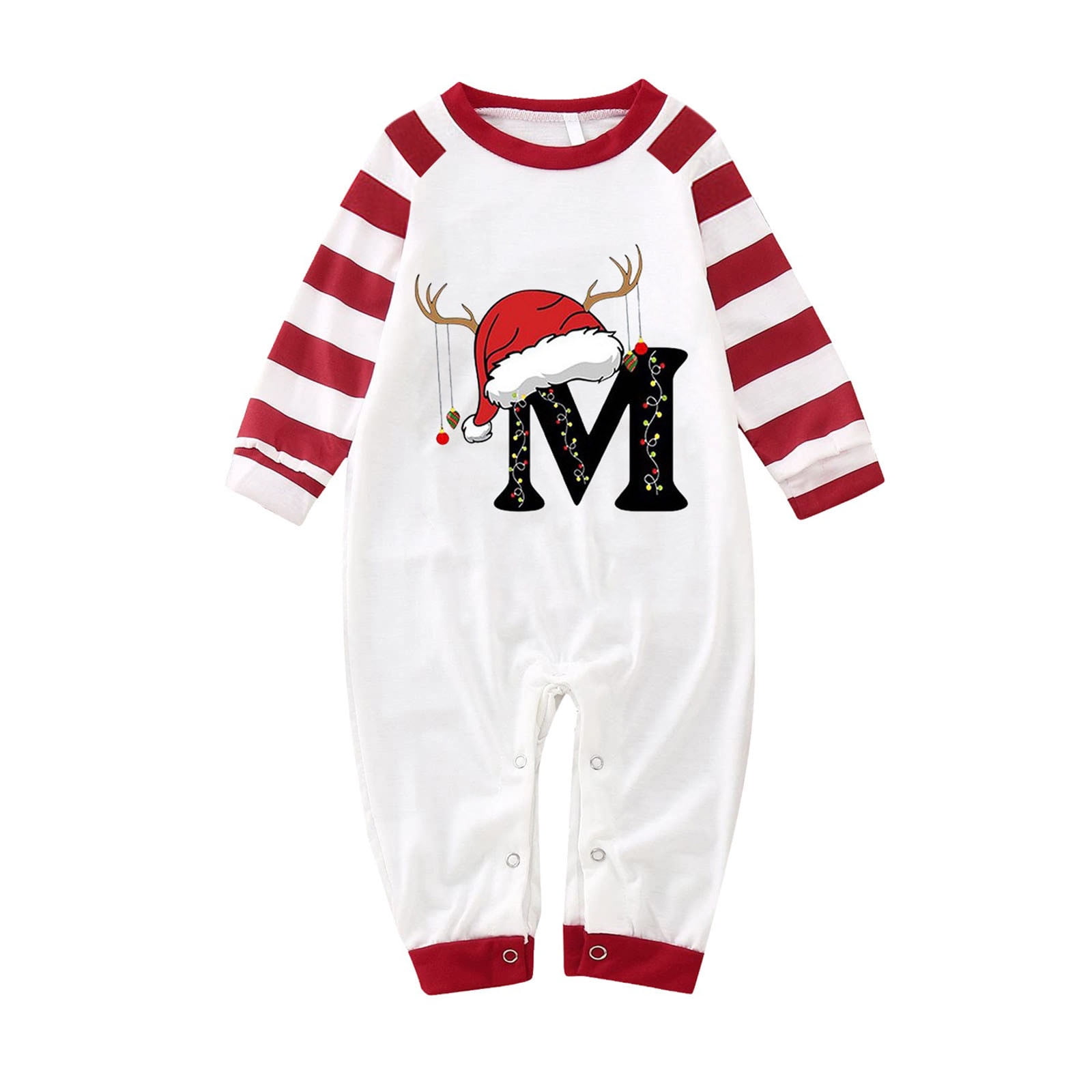 eczipvz Letter Pattern A-Z Christmas Family Pajamas Xmas Matching ...