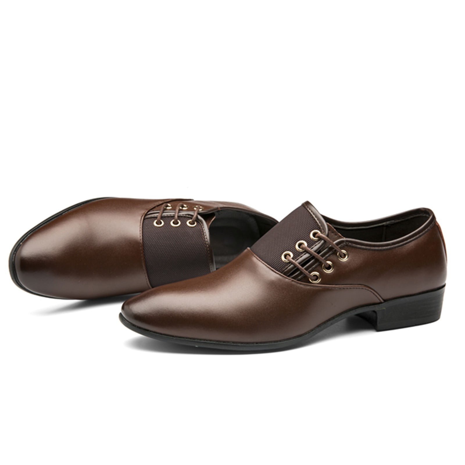 eczipvz Men Shoes Classical Style Leather Shoes For Men Slip On PU ...
