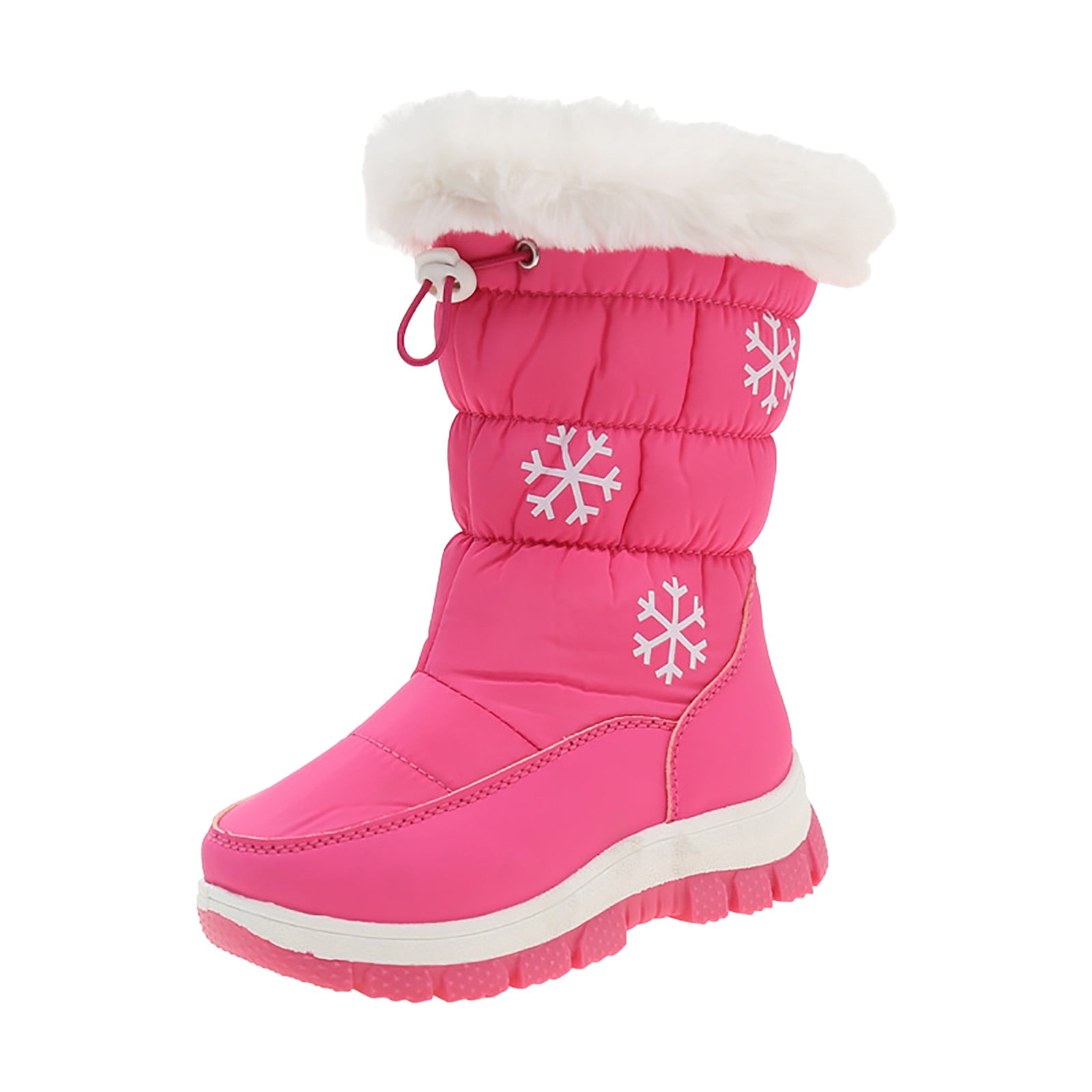 eczipvz Snow Boots Girls Size 1 Winter Outdoor Boots Waterproof with ...