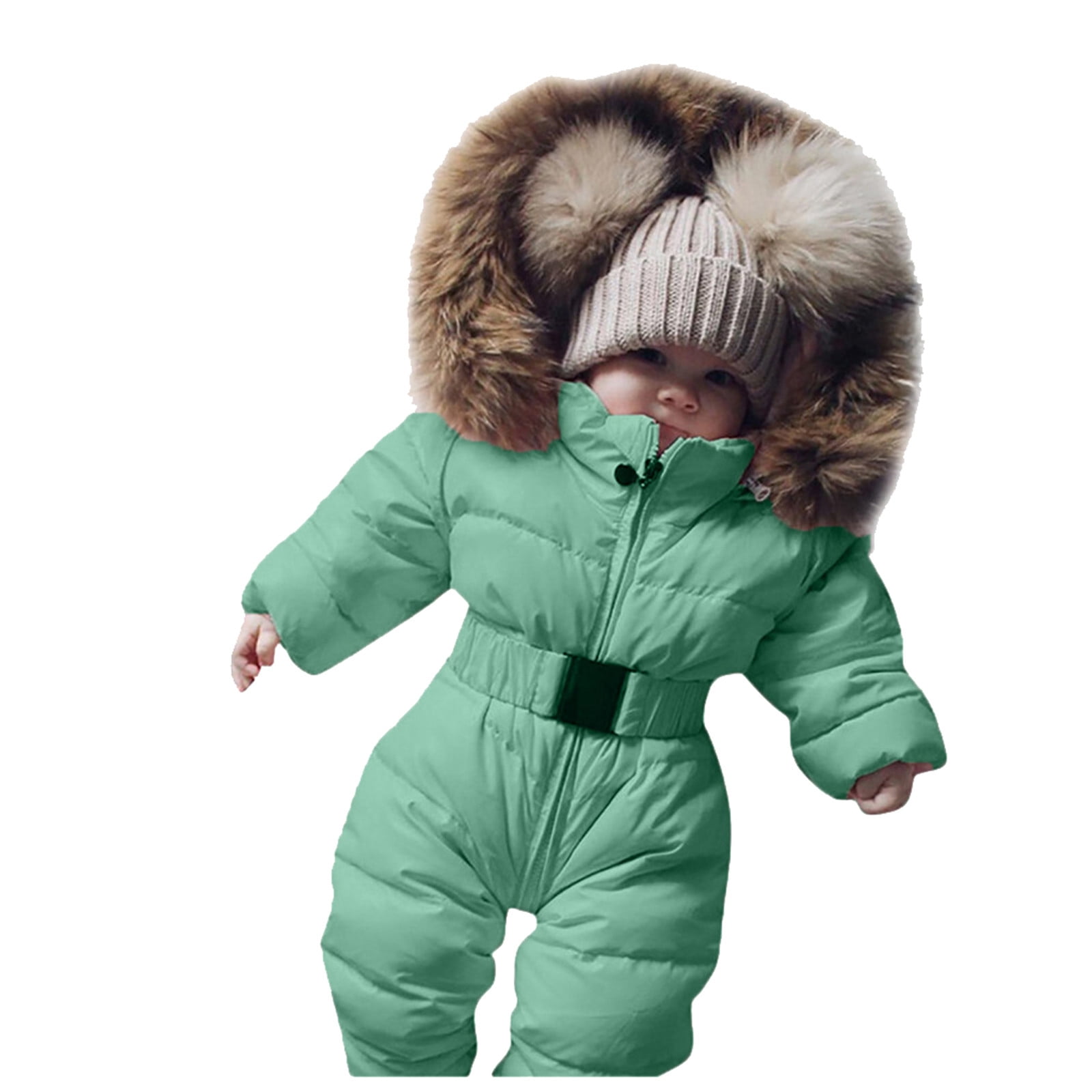 eczipvz Snow Outfit for Babies 0-24M Winter Warm Romper Coat Outfit ...