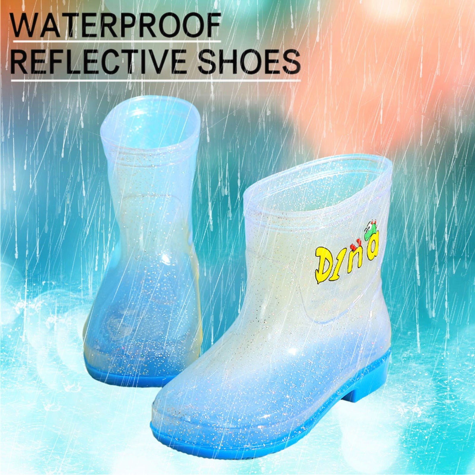 eczipvz Toddler Shoes Children Shoes Fashion Flat Mid Tube Rain Boots ...