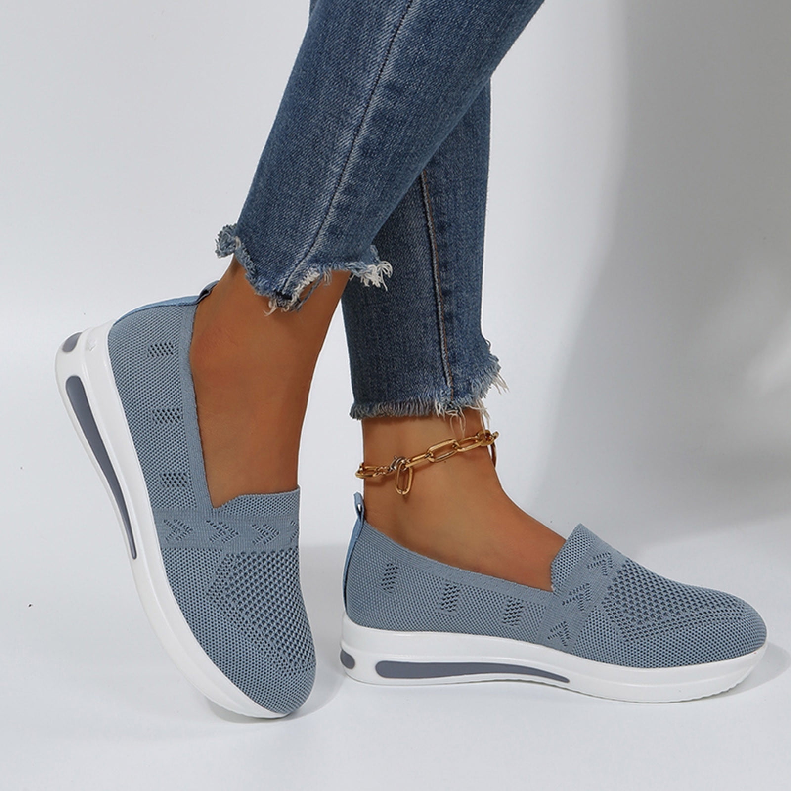 eczipvz Walking Shoes Women Women's Casual Slip on Walking Loafer ...