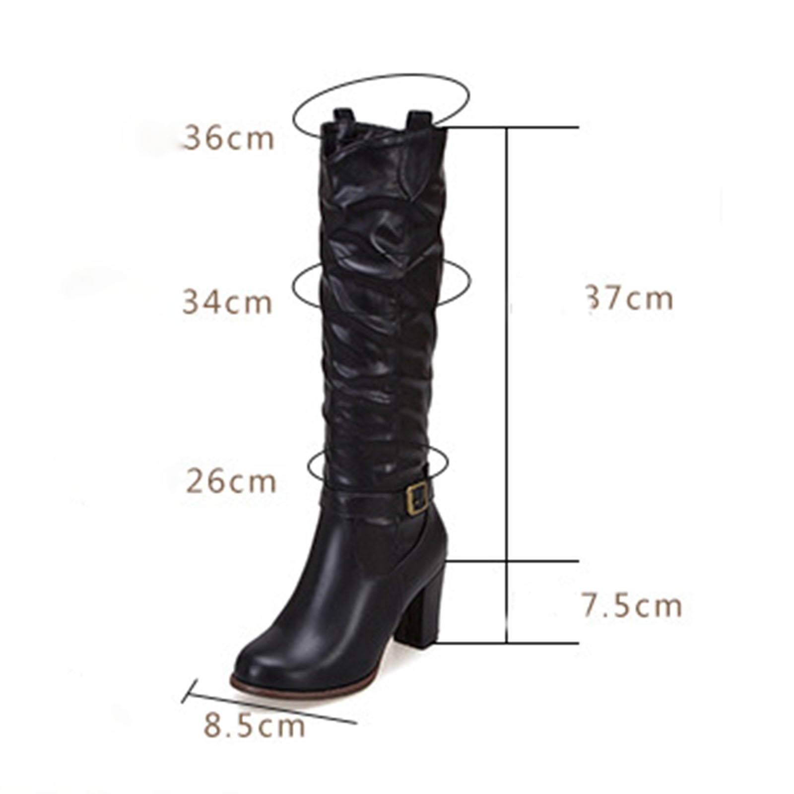 eczipvz Womens Shoes Boots for Women 22 Women's New Western Denim Thick ...