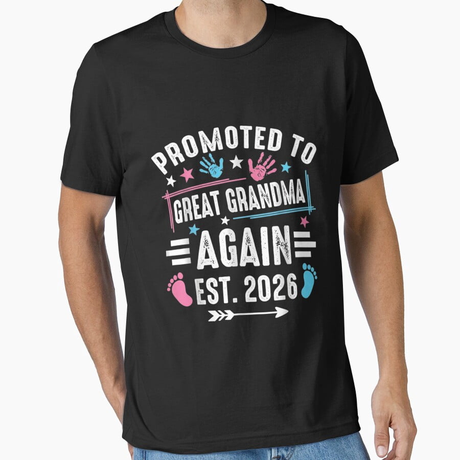 ed To Great Grandma Again Est Shirt, New Grandma Graphic Tee, Shirt ...