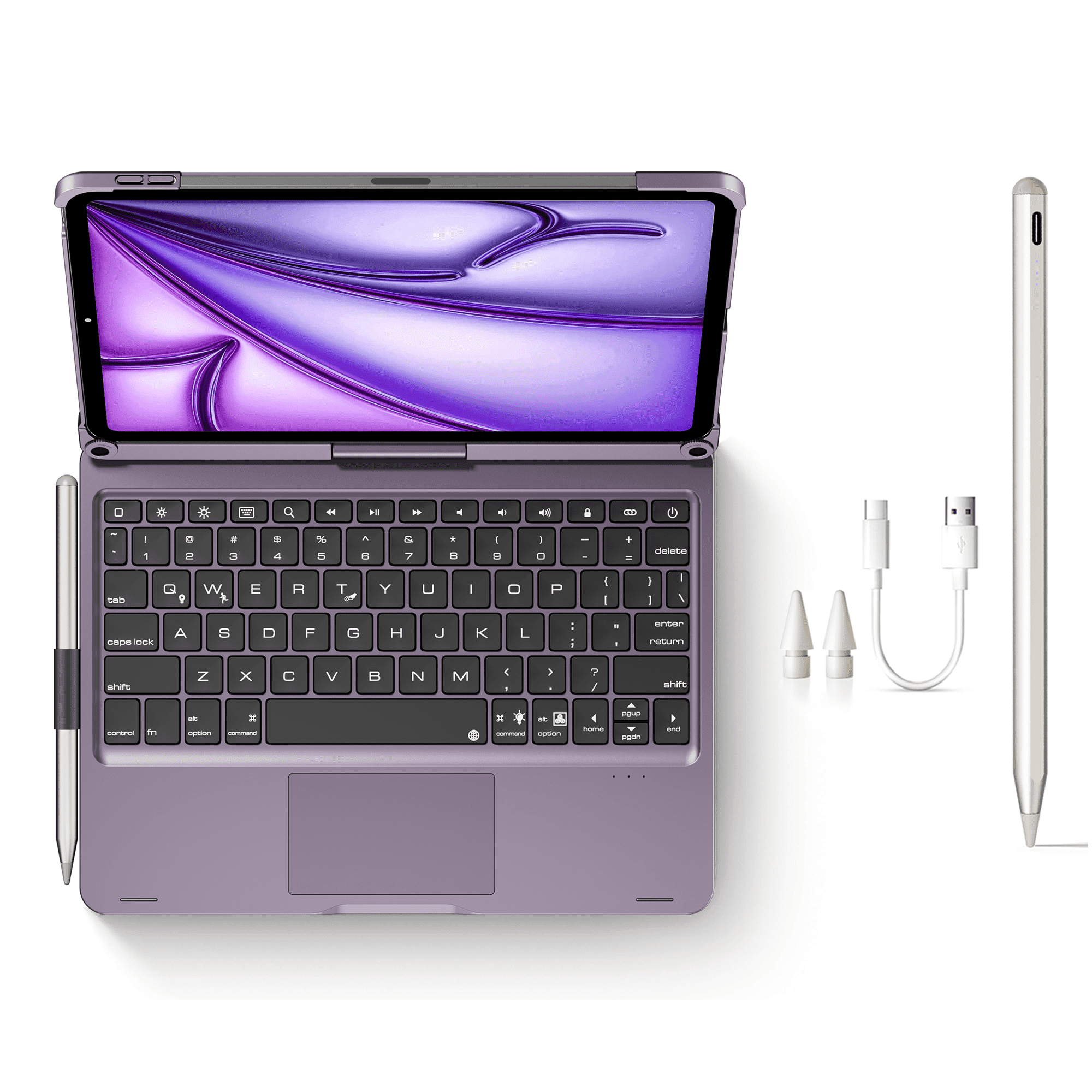 edaiser Stylus Pen + Swivel Keyboard Case with Trackpad Compatible with ...
