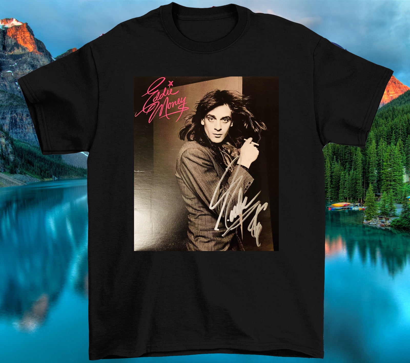 eddie money signed T-Shirt S-4XL Cotton Short Sleeve Men HN1130 ...