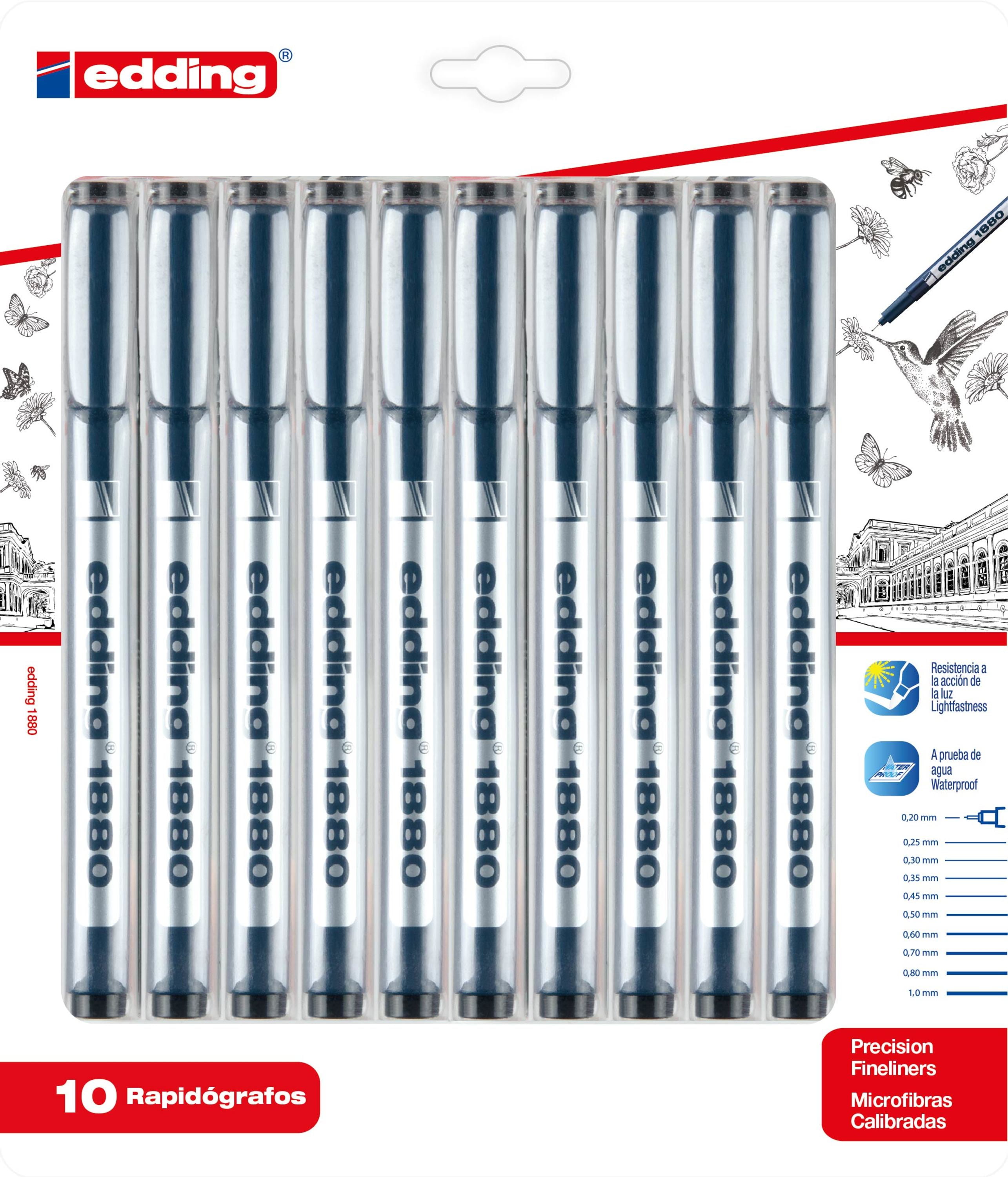 edding 1880 Drawliner Pens, Set of 10, Black - Walmart.com