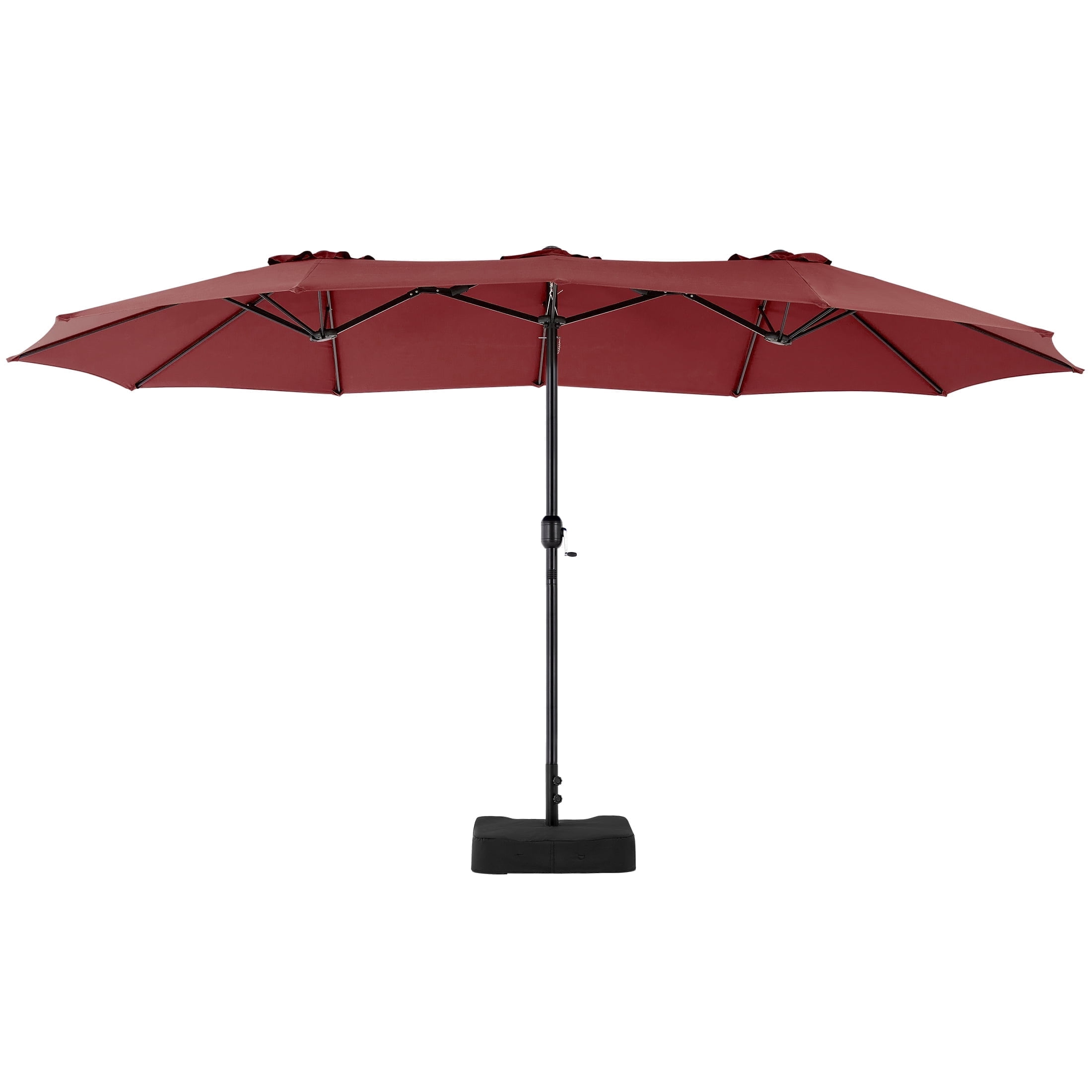 EDX 15FT Patio Umbrella, Double-Sided Rectangle Canopy with Stand, UV50 ...