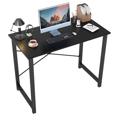 "Union & Scale Essentials 60"" White Study Table, Easy to Assemble ...
