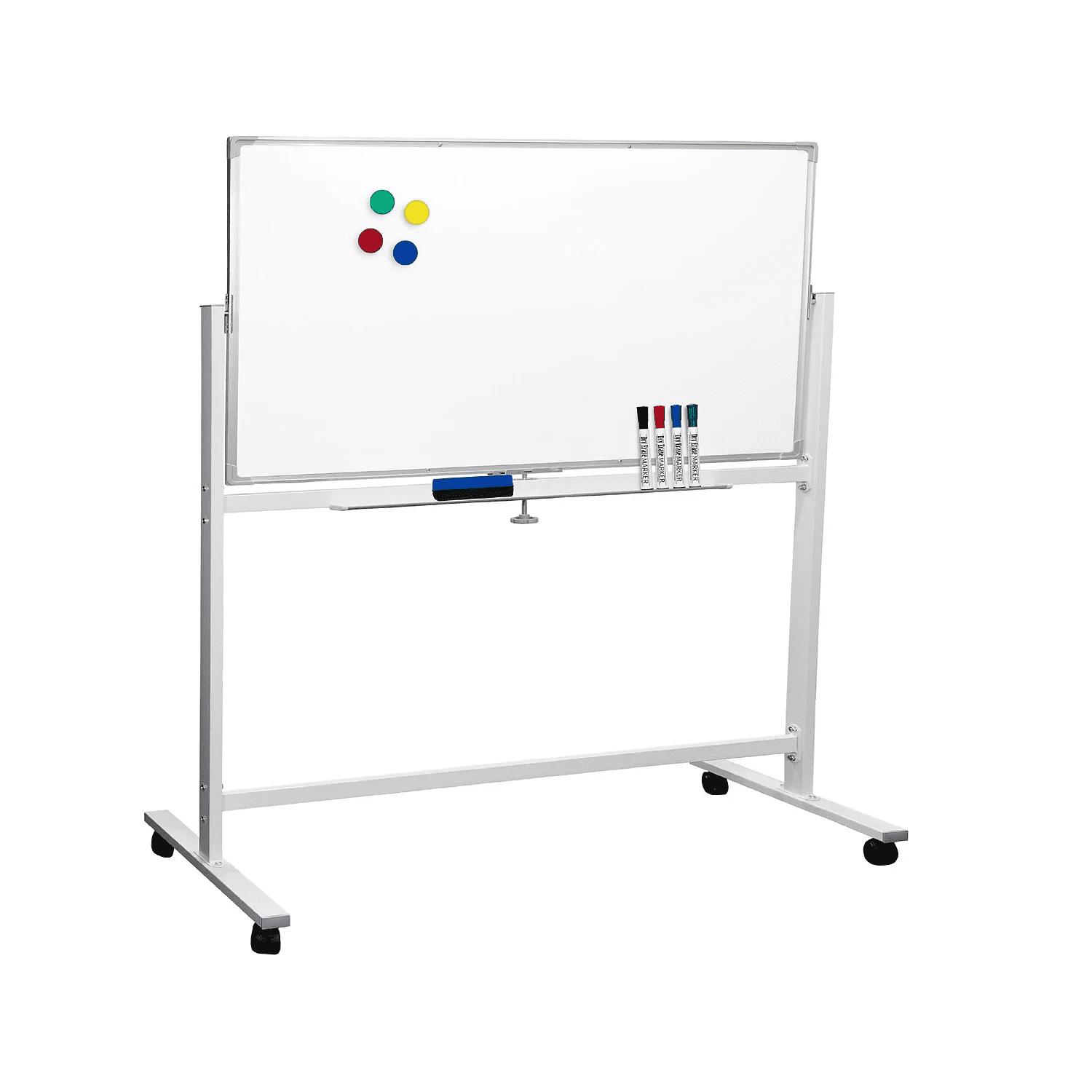 edx 46x32 Mobile Magnetic Whiteboard with Aluminum Stand & Wheels for ...