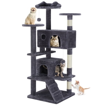 PAWZ Road 64\ Cat Tree 5-Tier Sisal Scratching Post Tower Hammock Perch ...