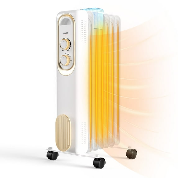 edx Basic Electric Oil Filled Radiator, 1500W Space Heater with ...
