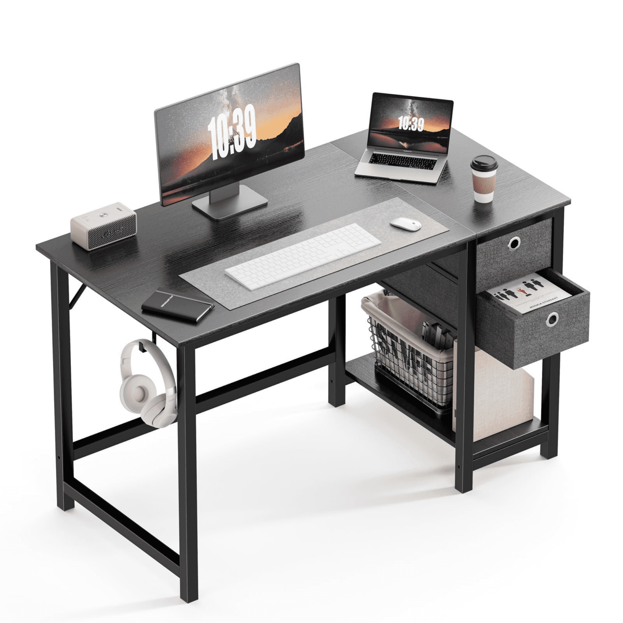 Laptop computer desk with drawers store