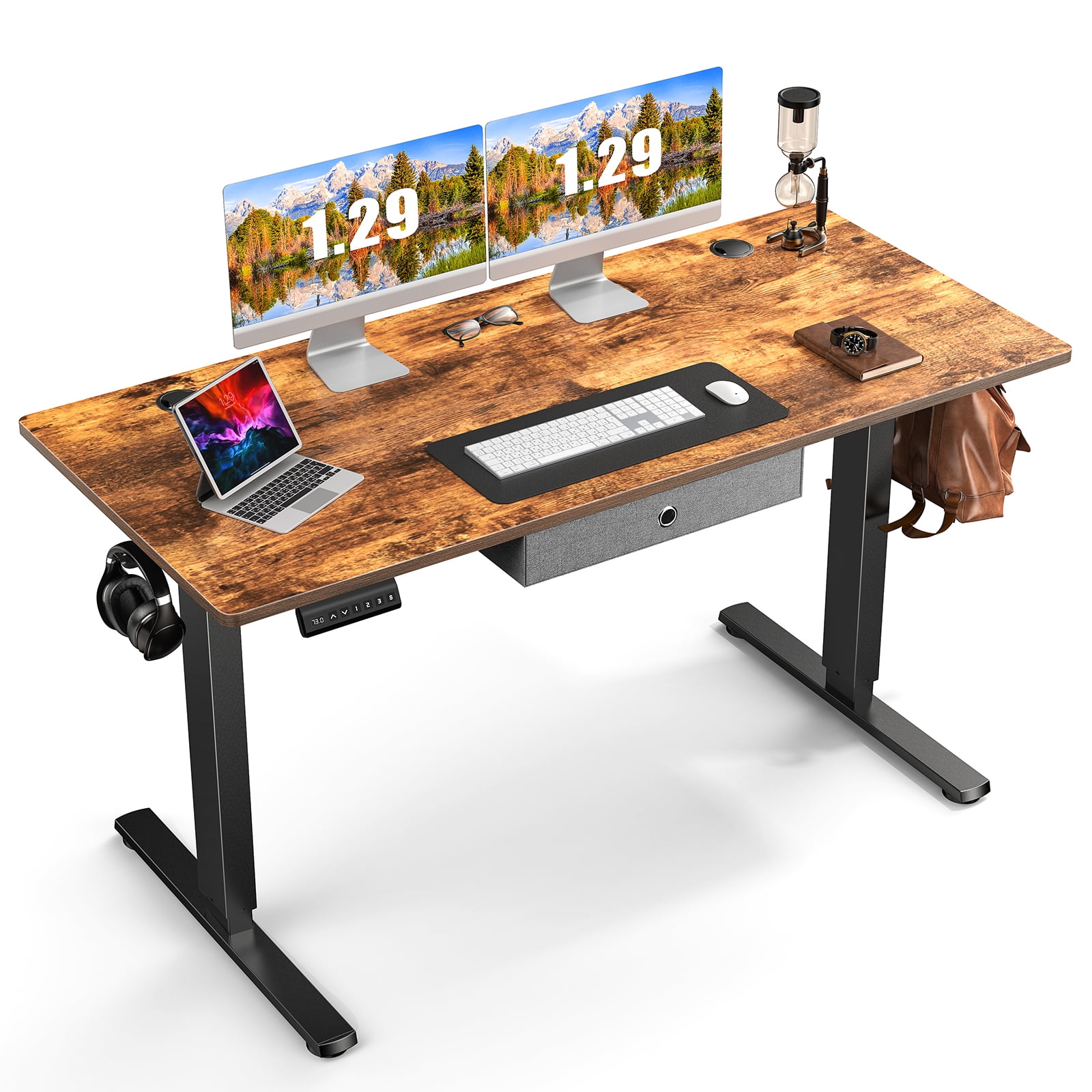 edx Electric Work Raising Lift Standing Desk, Adjustable 55 x 24 Inch ...