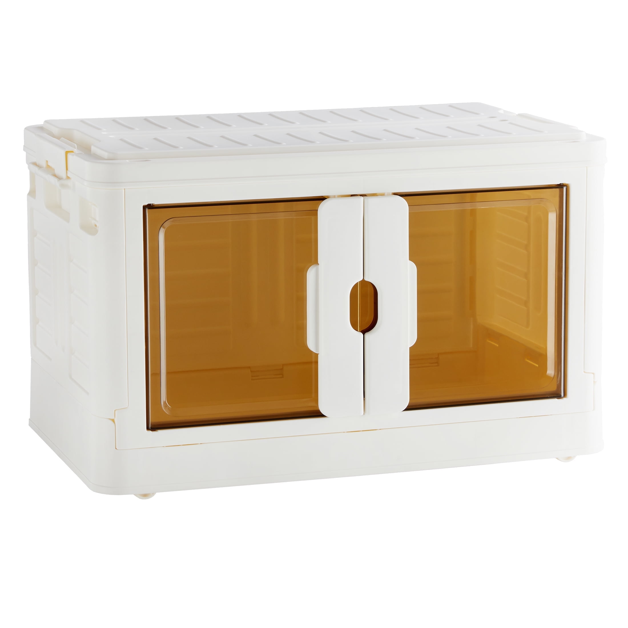 edx Stackable Storage Bins with Lids and Wheels, 8.4 Gal/33.6QT, 1 Pack ...