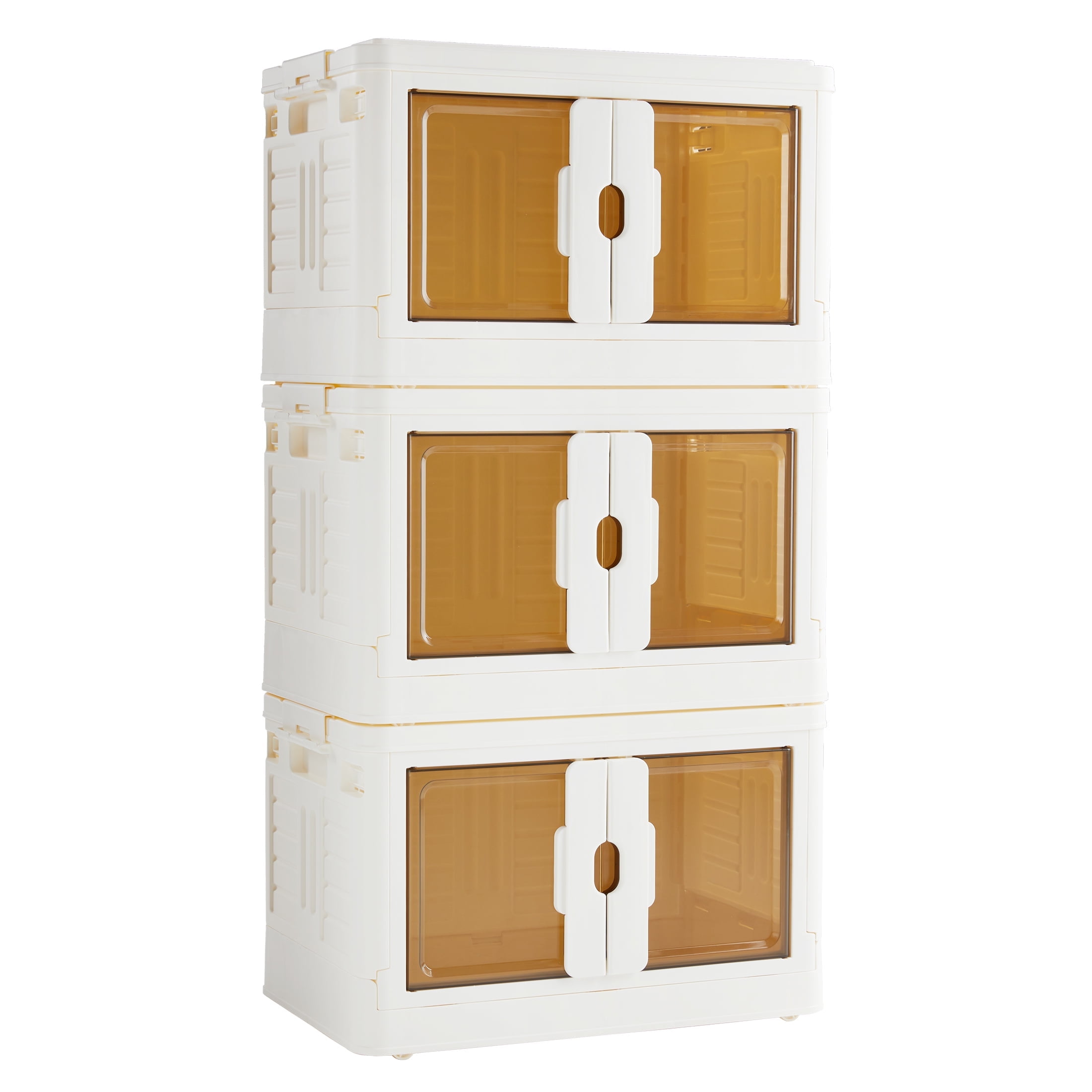 edx Stackable Storage Bins with Lids and Wheels, 25.2 Gal/100QT, 3 Pack ...