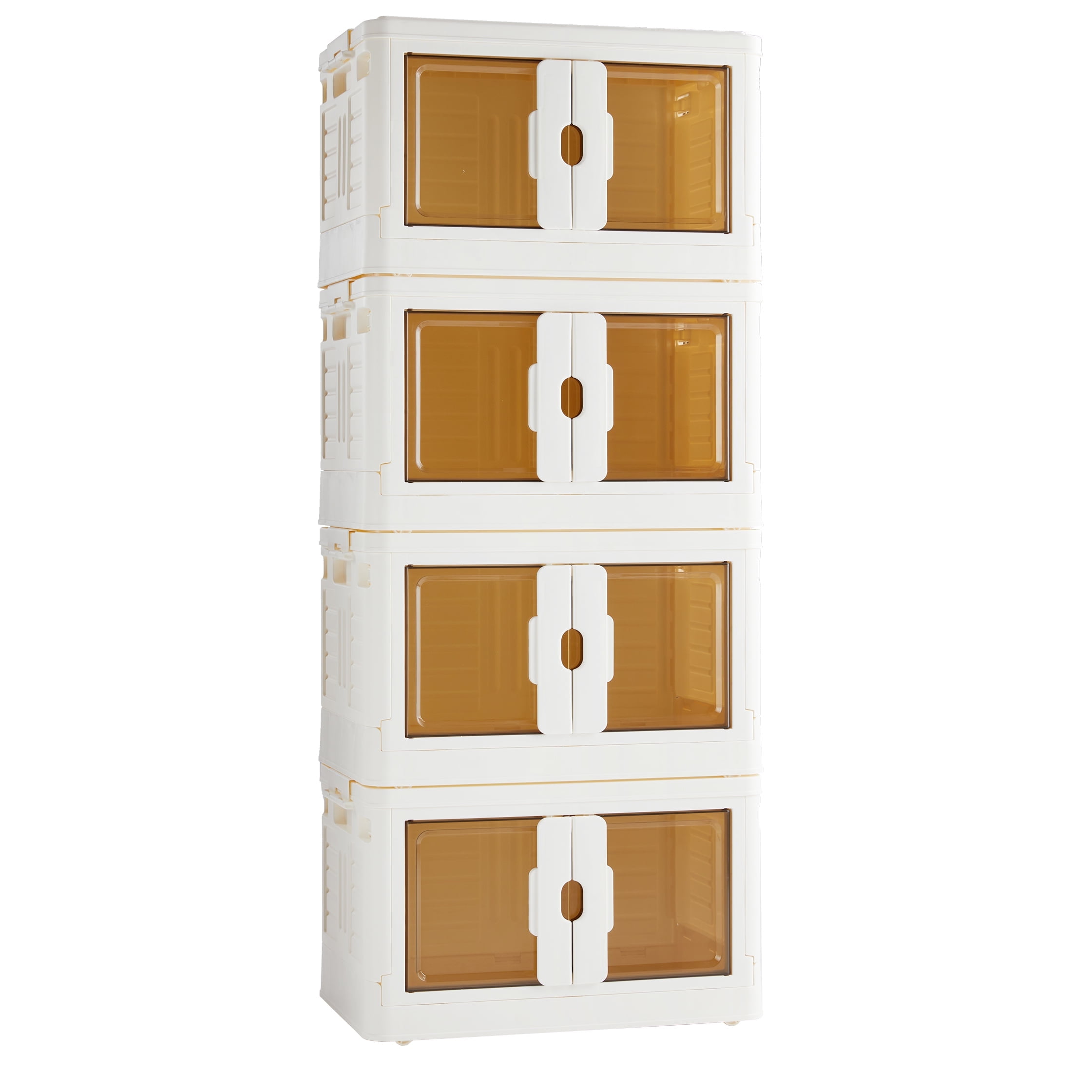 edx Stackable Storage Bins with Lids and Wheels, 33.6Gal/134.4QT, 4 ...