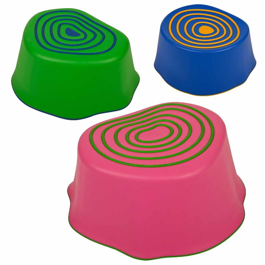 edxeducation Step-a-Trail - 6 Piece Backyard Obstacle Course for Kids ...