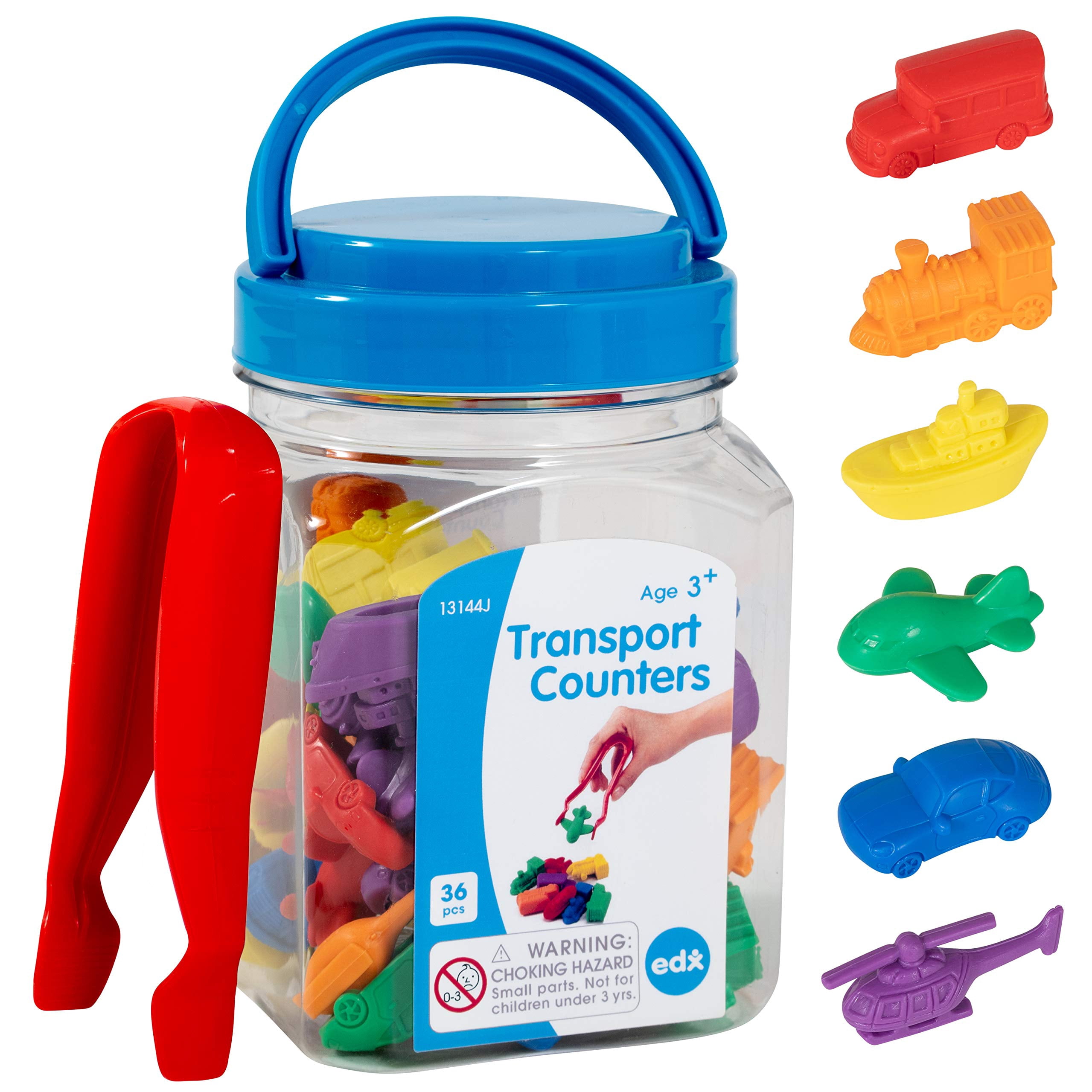 edxeducation Transport Counters EC36 - Mini Jar - Set of 36 - Learn ...